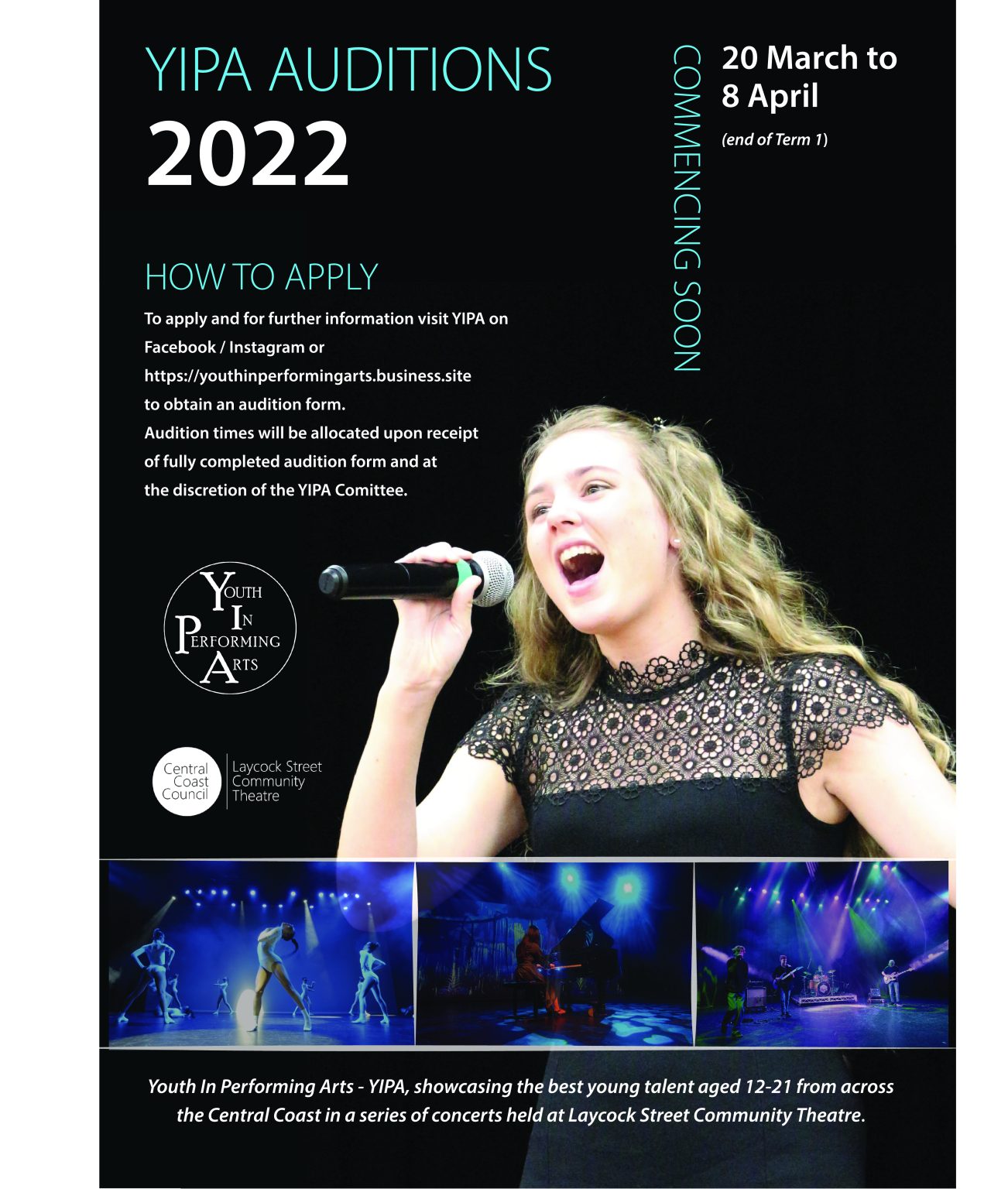 Youth In Performing Arts (YIPA) Auditions OPEN - Central Coast ...